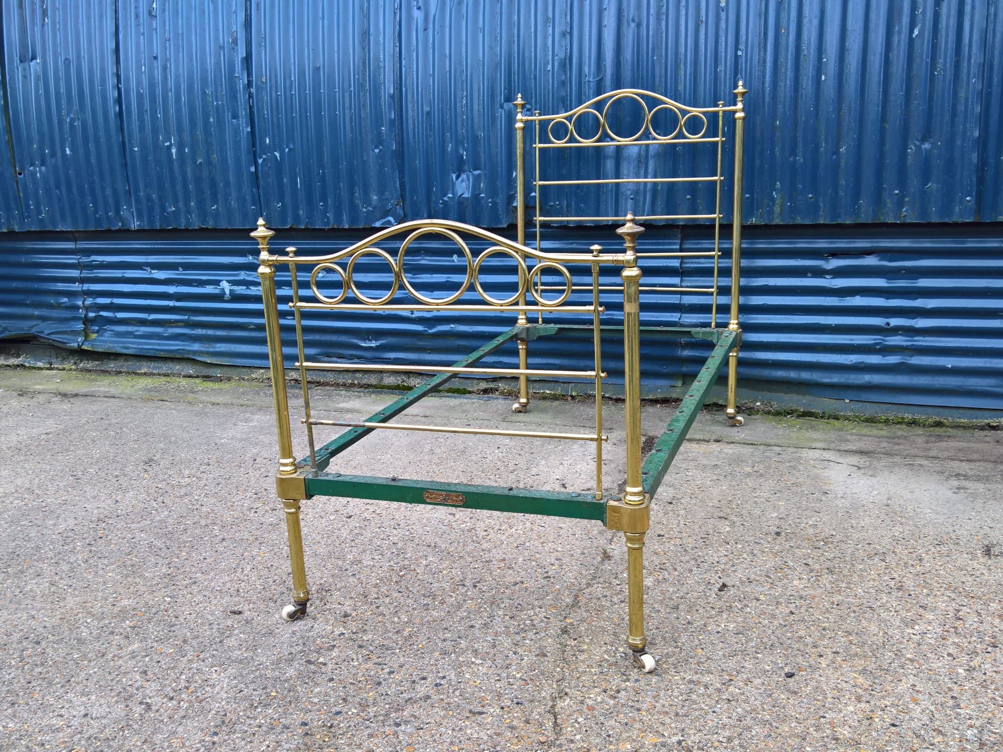 90cm Antique Brass Bedstead 9365A36 - Bed Bazaar